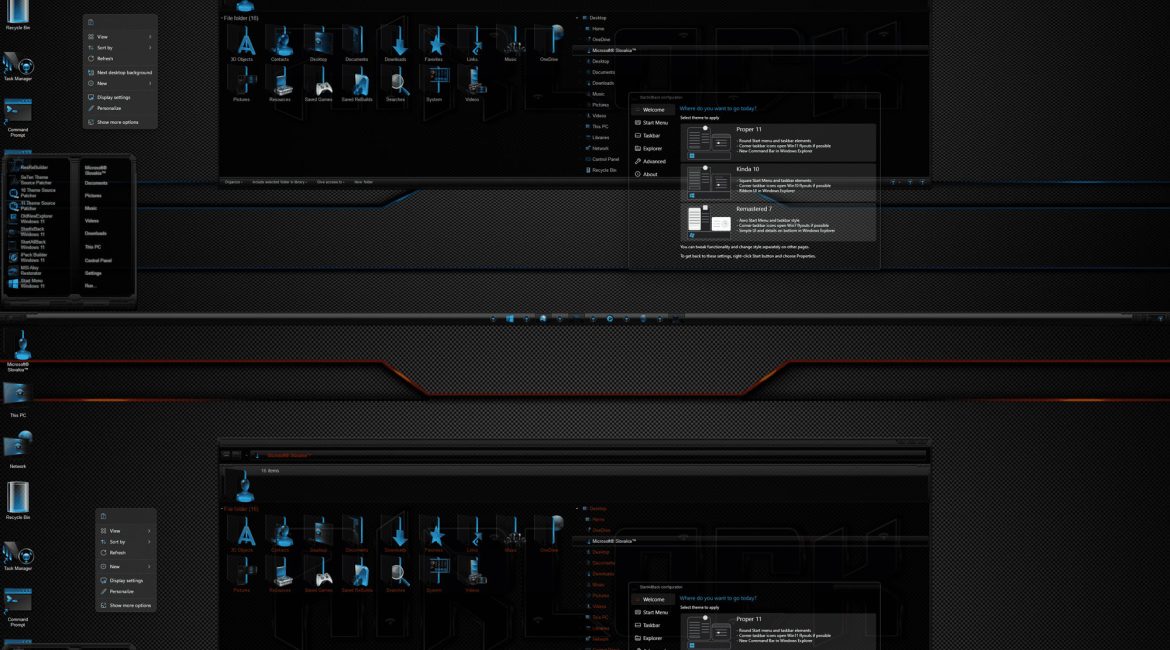 Airlock Dark , Blue and Red for Windows 11 – Customize Windows 11 ...