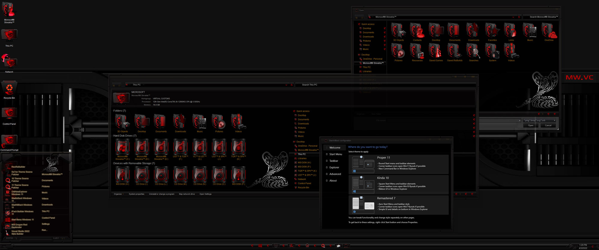 Armoured Gold for Windows 11 - Customize Windows 11 Frames with BasicThemer