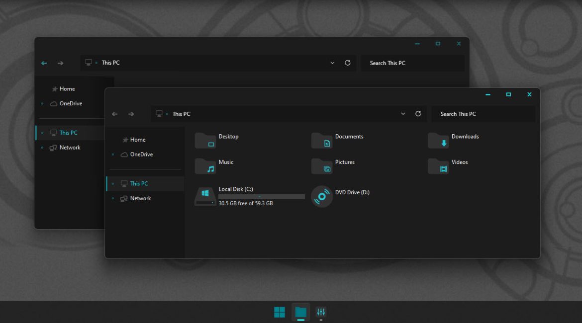 After Dark Cyan v3 Theme for Windows 11 – Customize Windows 11 Frames ...
