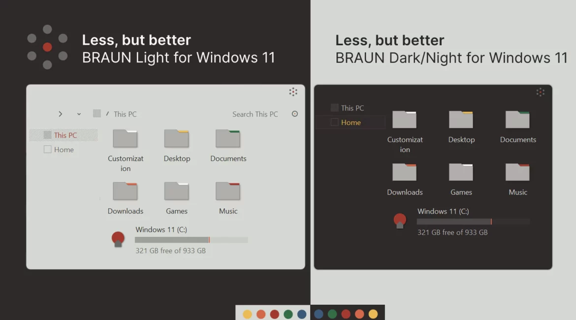 BRAUN Theme for Windows 11 – Customize Windows 11 Frames with BasicThemer